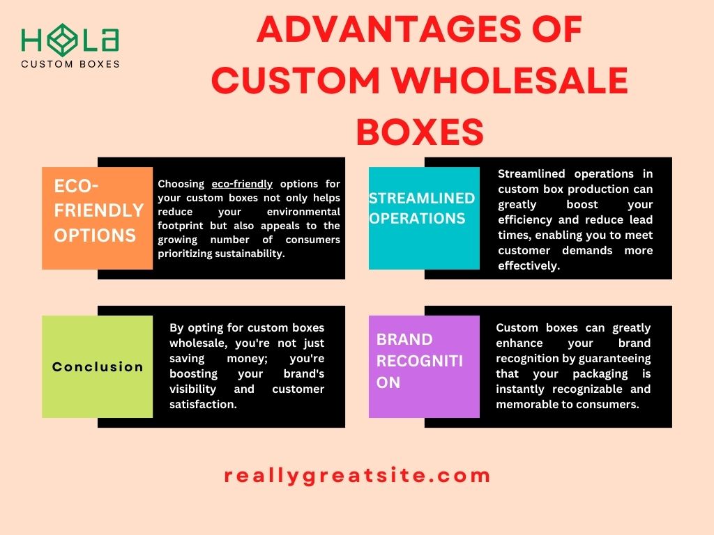 Advantages of Custom Wholesale Boxes