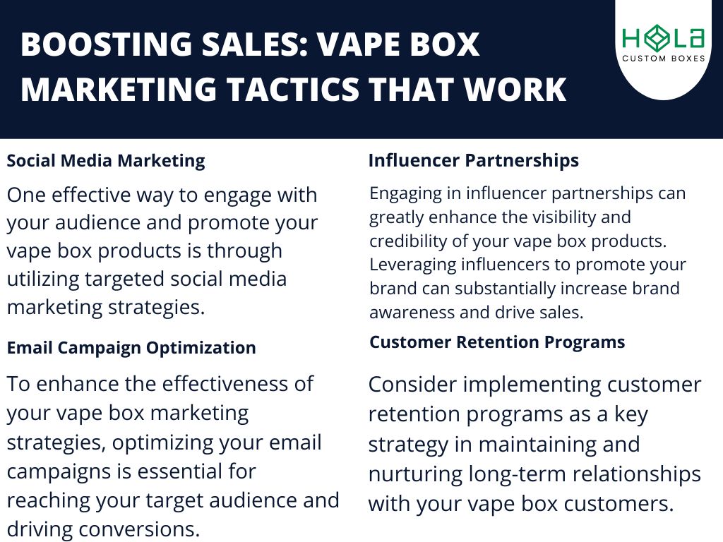 Boosting Sales: Vape Box Marketing Tactics That Work