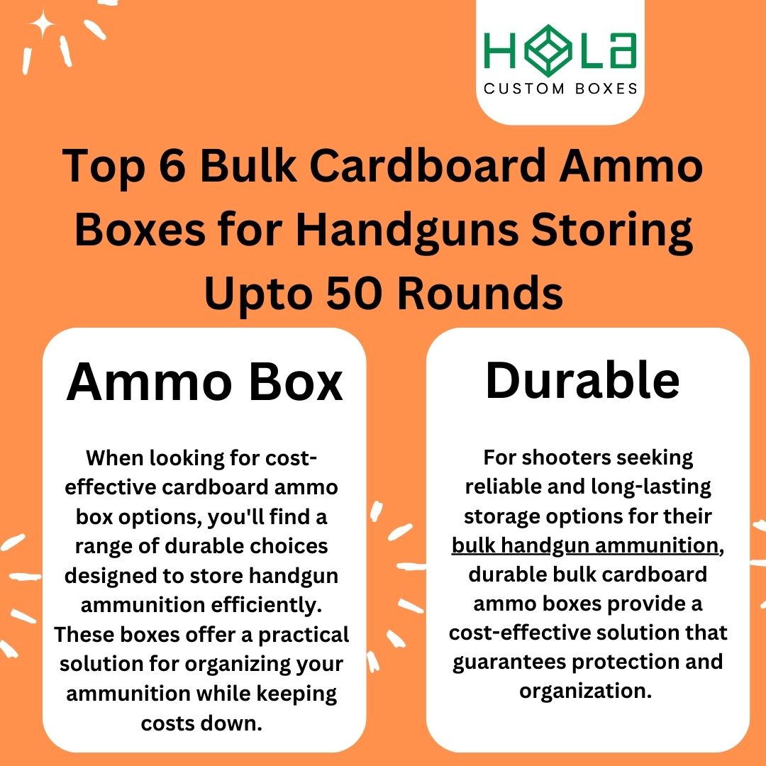 Top 6 Bulk Cardboard Ammo Boxes for Handguns Storing Upto 50 Rounds