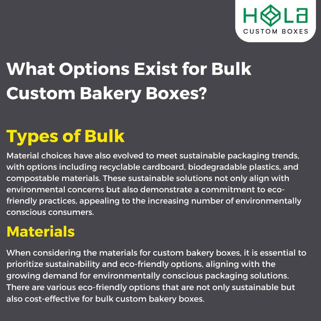 What Options Exist for Bulk Custom Bakery Boxes?