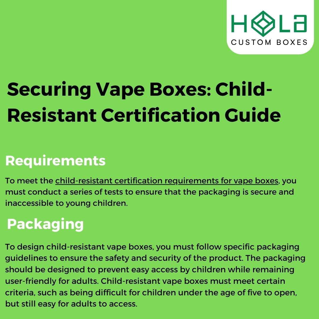 Securing Vape Boxes: Child-Resistant Certification Guide