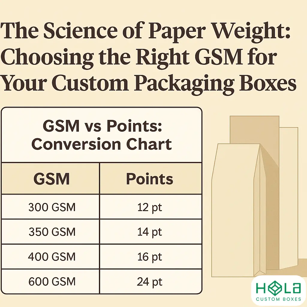 The Science of Paper Weight: GSM vs Points for Custom Packaging Boxes