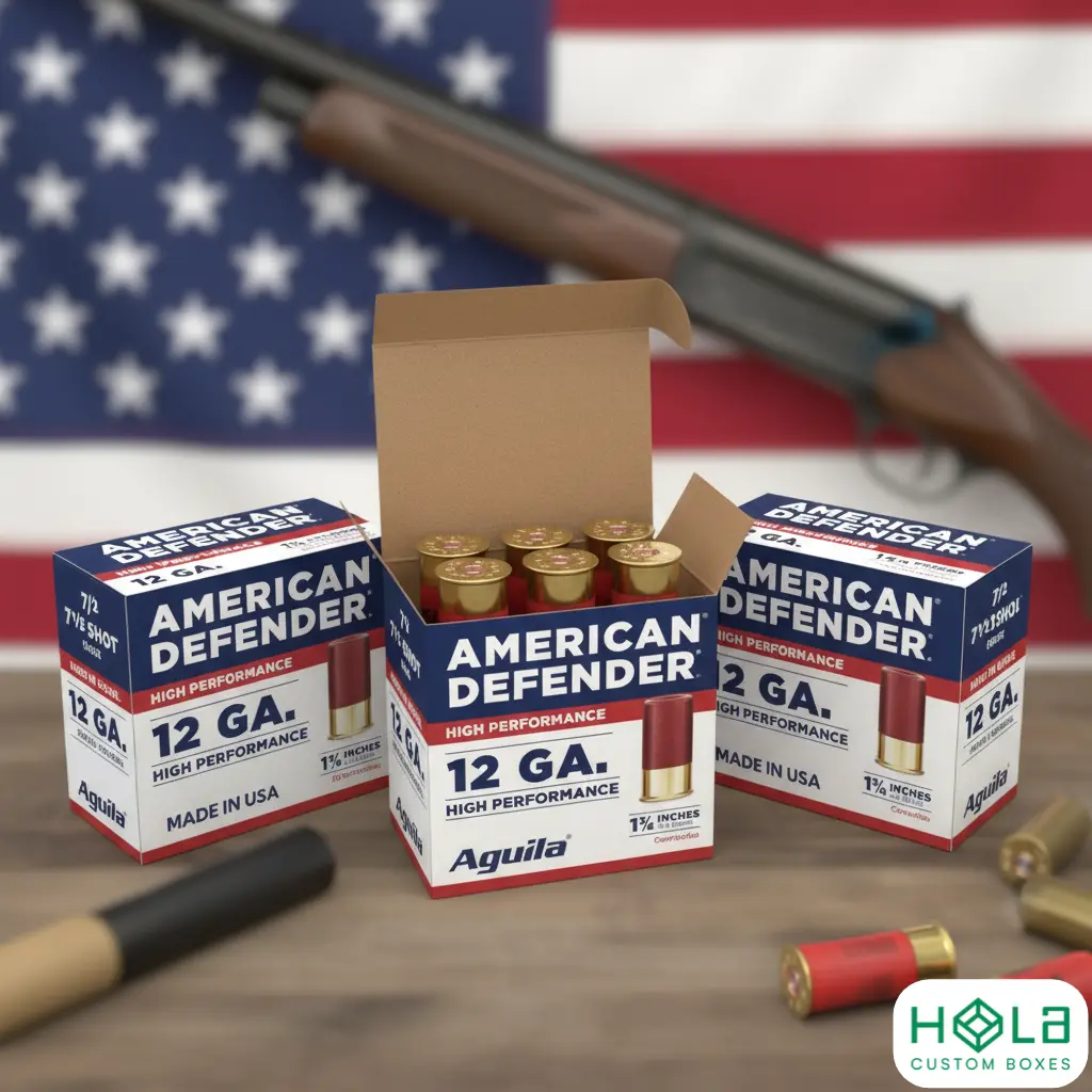 Custom Shotgun Shell Boxes Durable Cardboard Ammo Boxes for Every Caliber