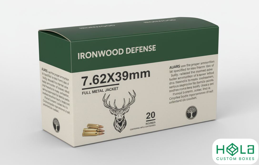 Custom Cardboard Boxes for 6.8 SPC Ammo Durable & Branded Packaging ...