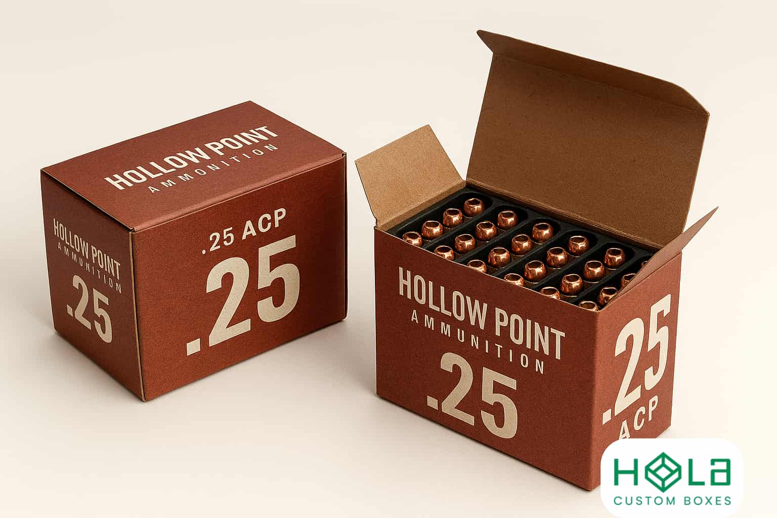 Custom Cardboard Ammo Boxes for .40 S&W Tactical Packaging Solutions